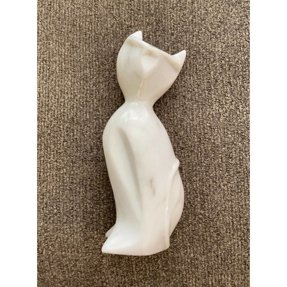 unknown | Accents | Vintage Sitting Cat Marble Figurine | Poshmark